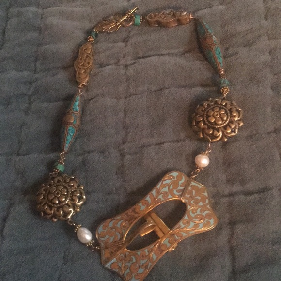 vintage colonial | Jewelry | Vintage Colonial Buckle Necklace | Poshmark